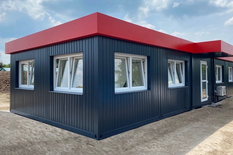 Bürocontaineranlage - Bürocontainer - Referenzen - Hacobau Hallen- und Containersysteme GmbH